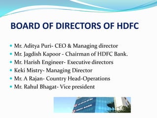 Hdfc bank ppt | PPTX