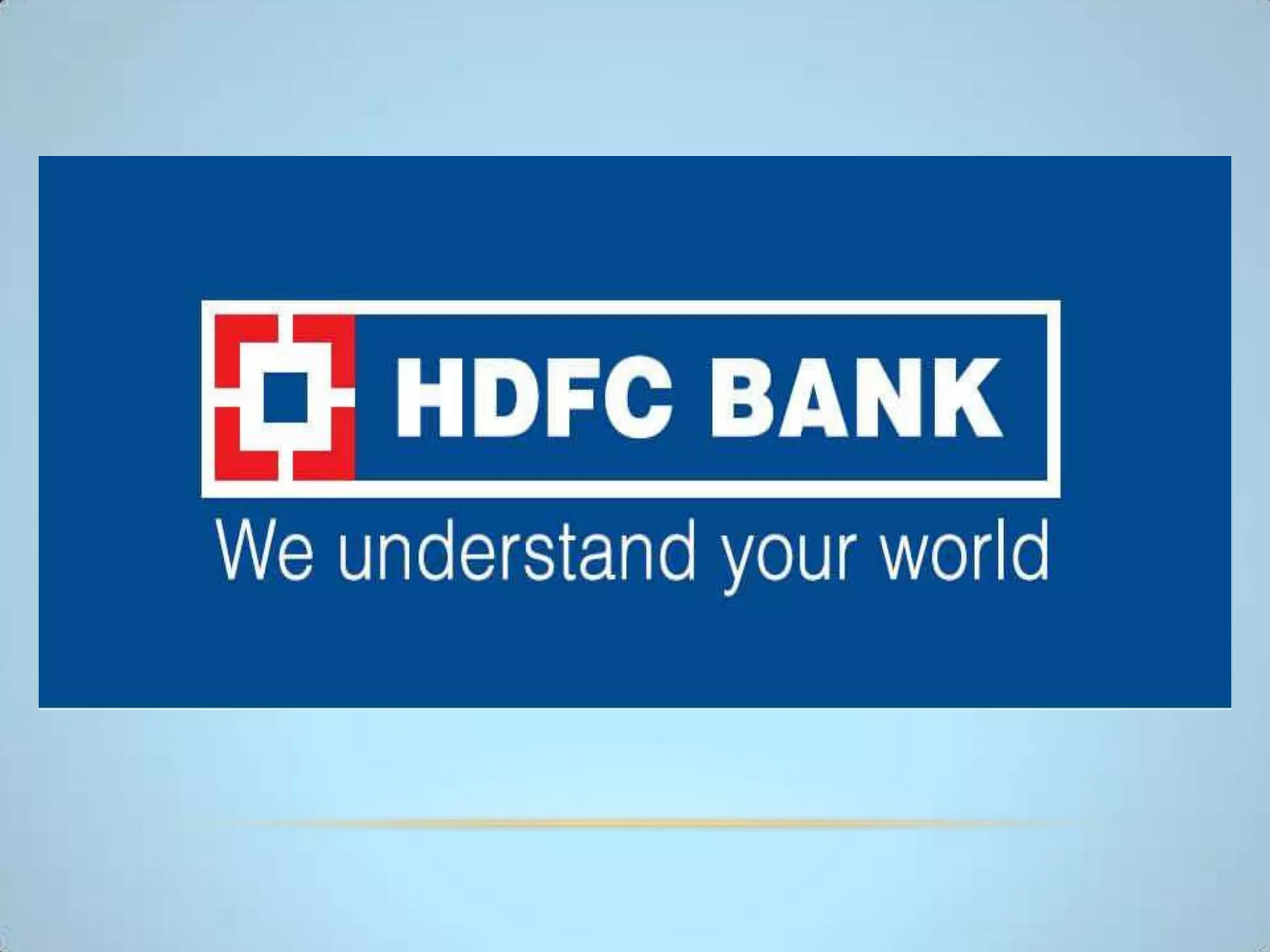 Hdfc bank ppt | PPTX