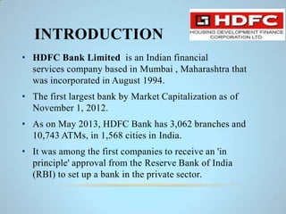 Hdfc bank ppt | PPTX