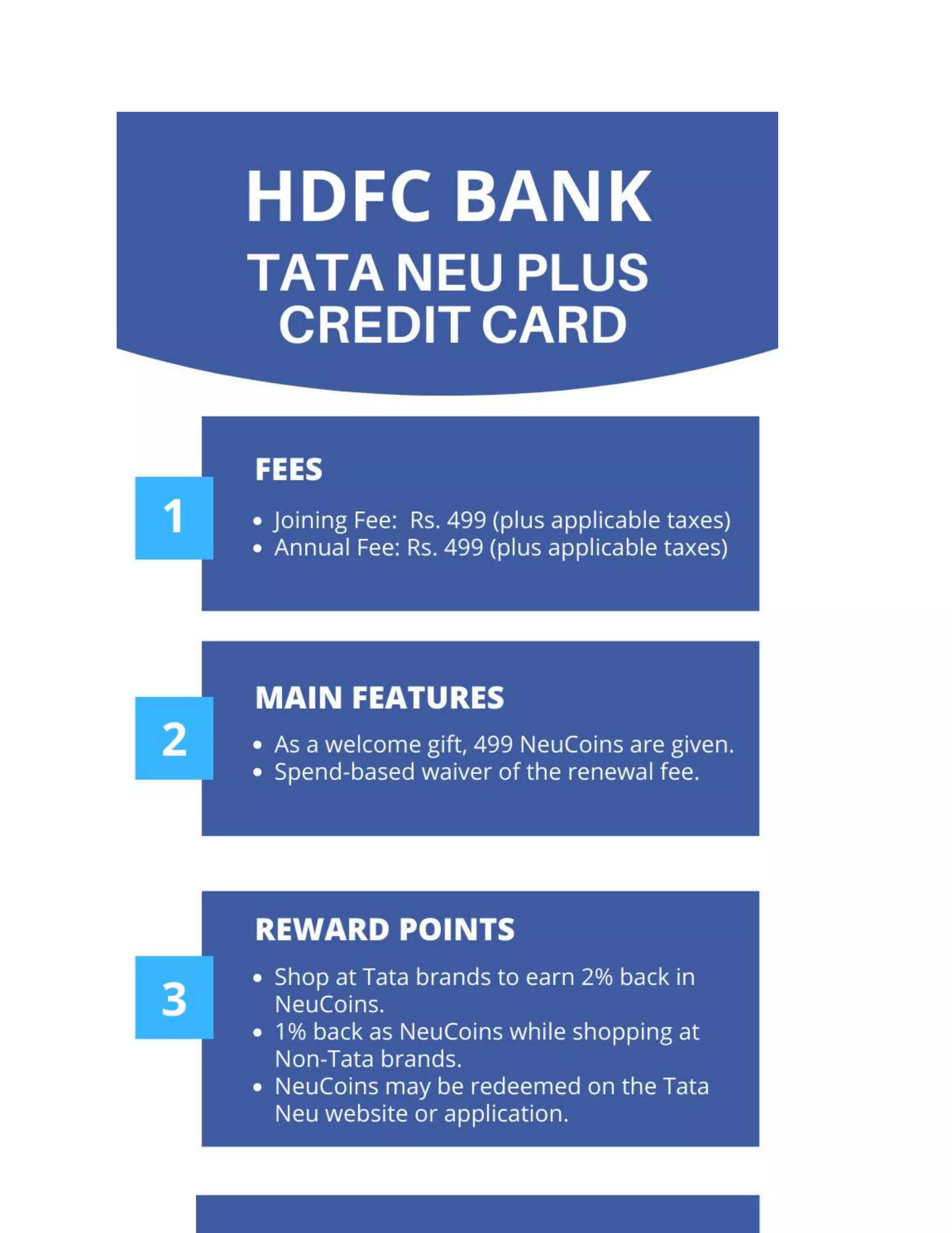 Tata Neu Plus HDFC Bank Credit Card | DOC