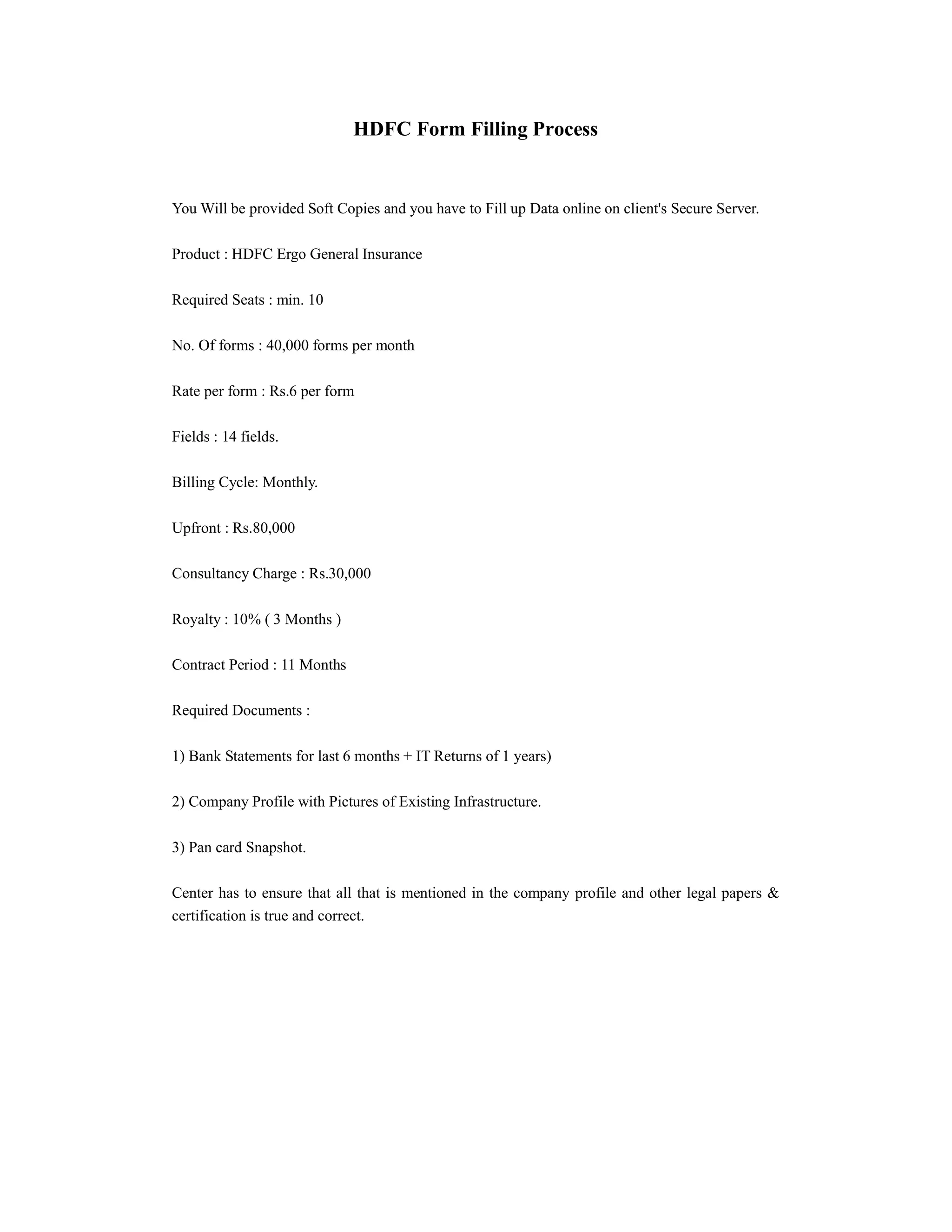 Hdfc form filling process | PDF