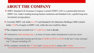Hdfc life | PPTX