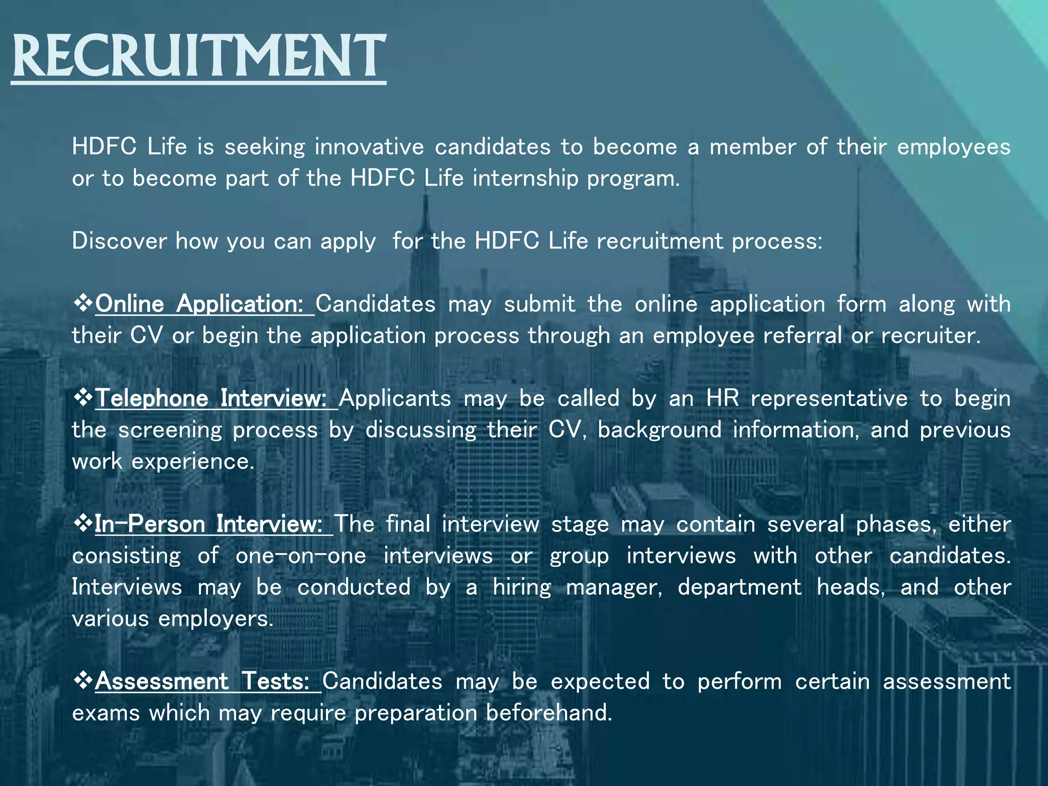 Hdfc life functions of hrm | PPTX