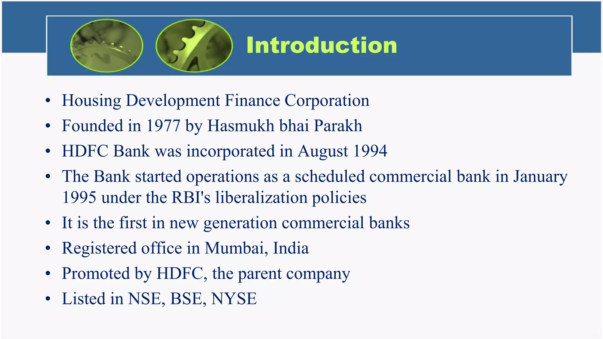Hdfc presentation | PPTX