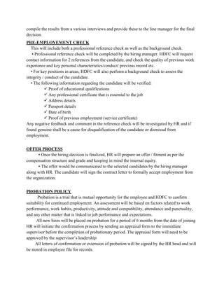 HDFC Bank recruitment process | DOCX