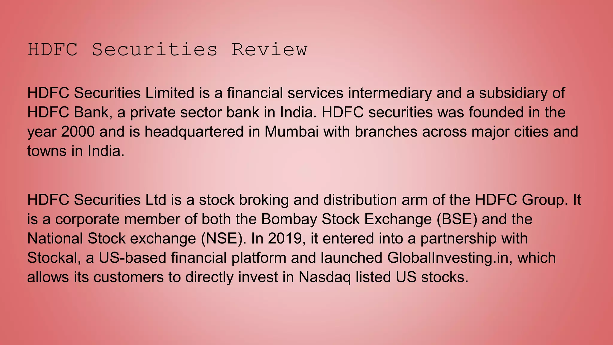 HDFC Securities Review: Brokerage Charges, Margin, Trading & Demat ...