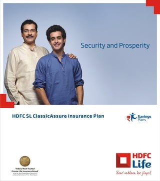 Hdfc sl classic assure-insurance-plan | PDF