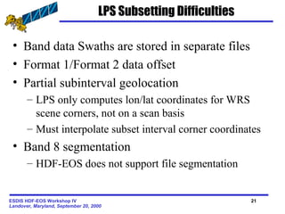 The Landsat 7 Processing System (LPS) Level Zero-R Science Products | PPT