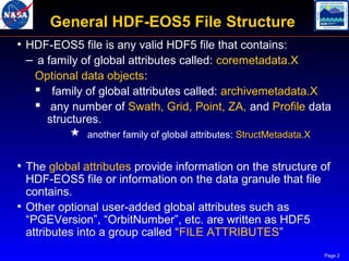 Profile of HDF-EOS5 Files | PPT