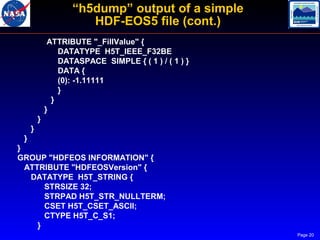 Profile of HDF-EOS5 Files | PPT