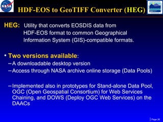 HDF-EOS Maintenance, Current Development and Tools | PPT | Computing | Technology & Computing