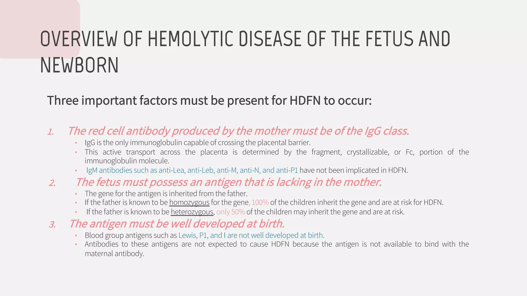 Hemolytic Disease of the Fetus and Newborn (HDFN) | PDF