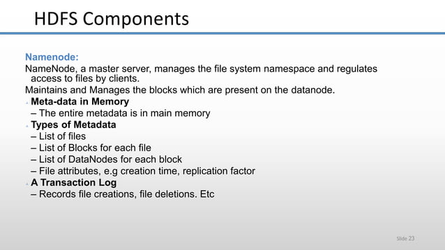 Hadoop File system (HDFS) | PPTX