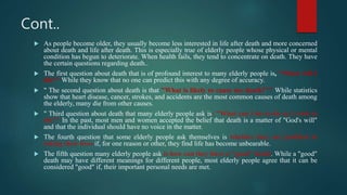 attitude towards death, grief and bereavement | PPTX