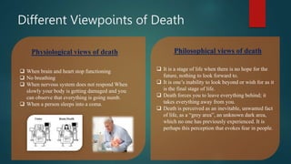 attitude towards death, grief and bereavement | PPTX