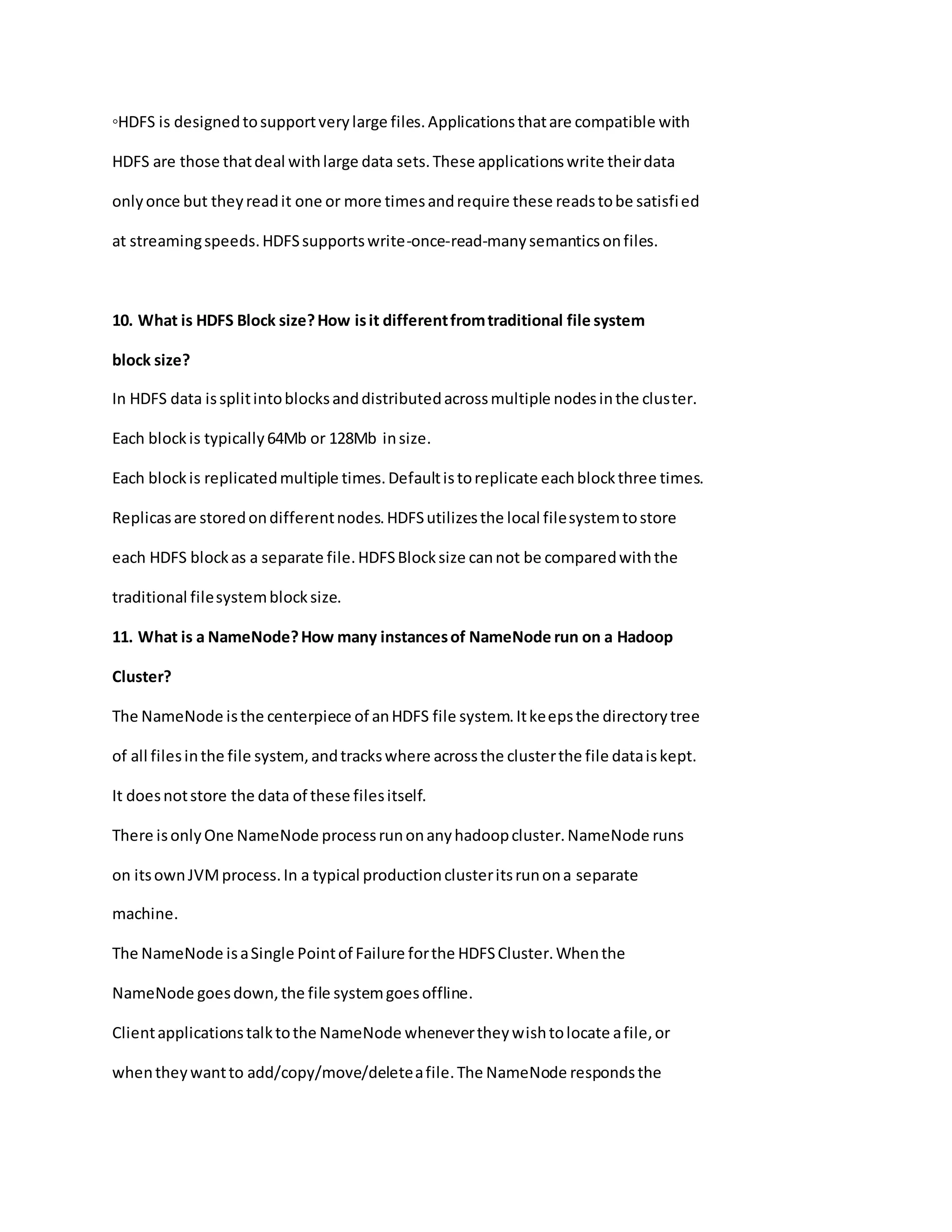 Hdfs questions answers | DOCX