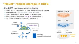HDFS tiered storage | PPTX | Cloud Computing | Internet