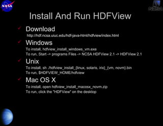 HDFView With an HDF-EOS Plug-in | PPT