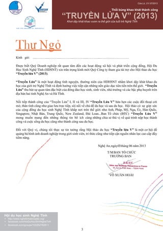 Hội thảo Du học Truyền Lửa V, 2013 | PDF