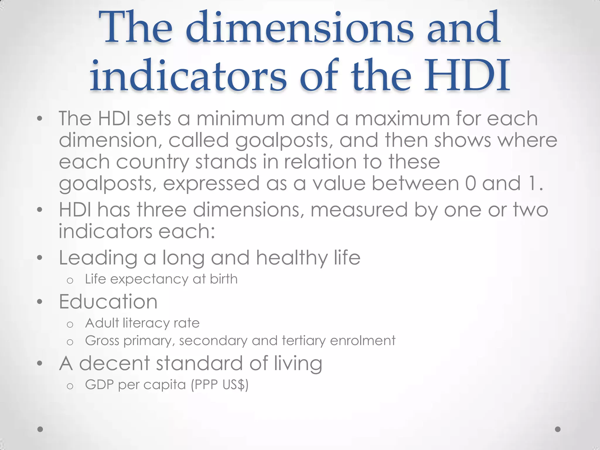 HUMAN DEVELOPMENT INDEX AND ITS MEASUREMENT | PPTX