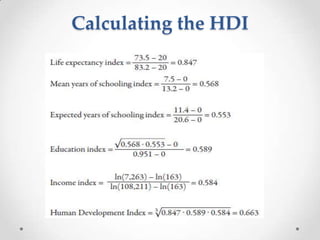 HUMAN DEVELOPMENT INDEX AND ITS MEASUREMENT | PPTX