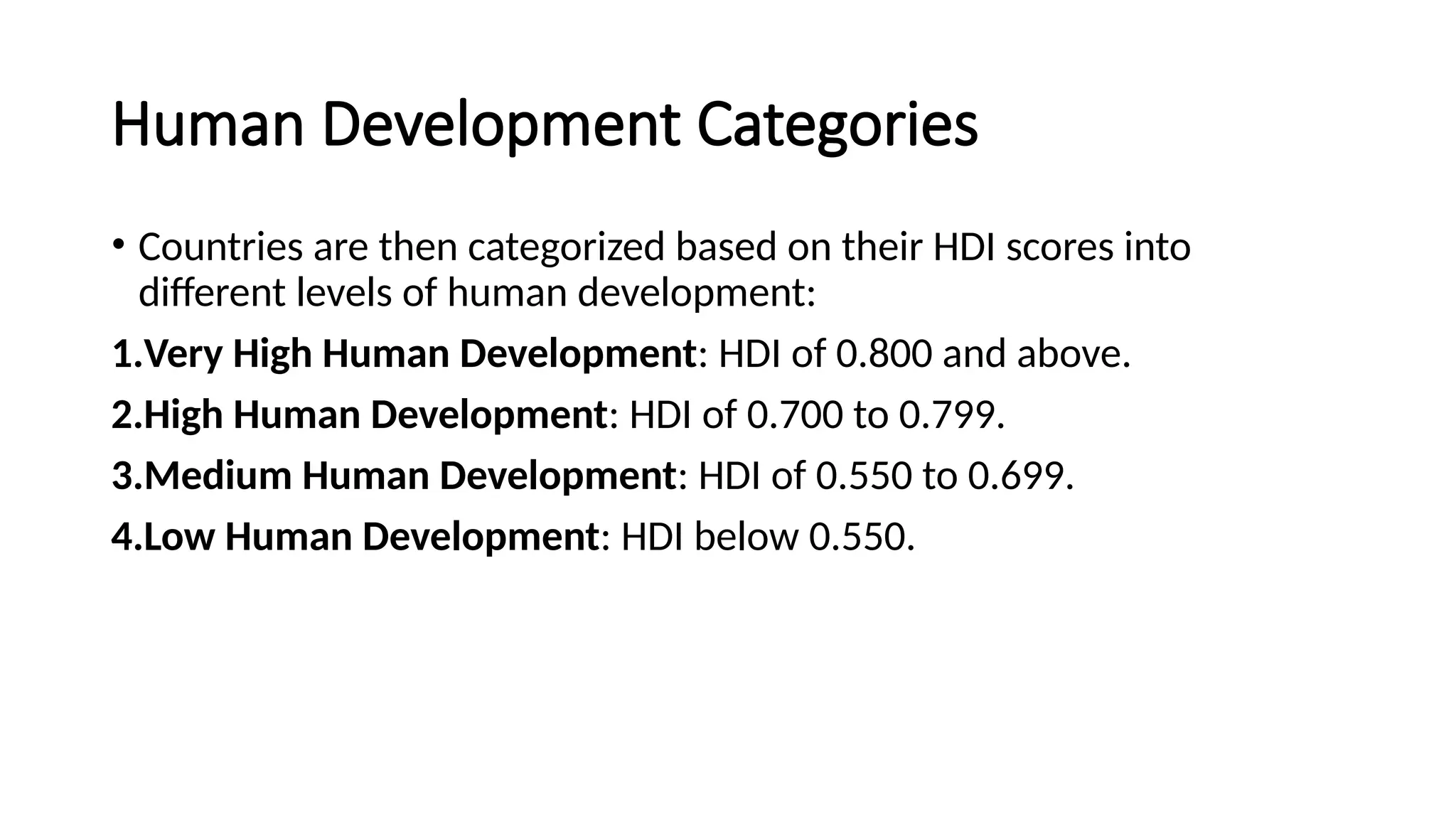 Human Development Index (HDI): meaning, Measures, Calculationss | PPTX