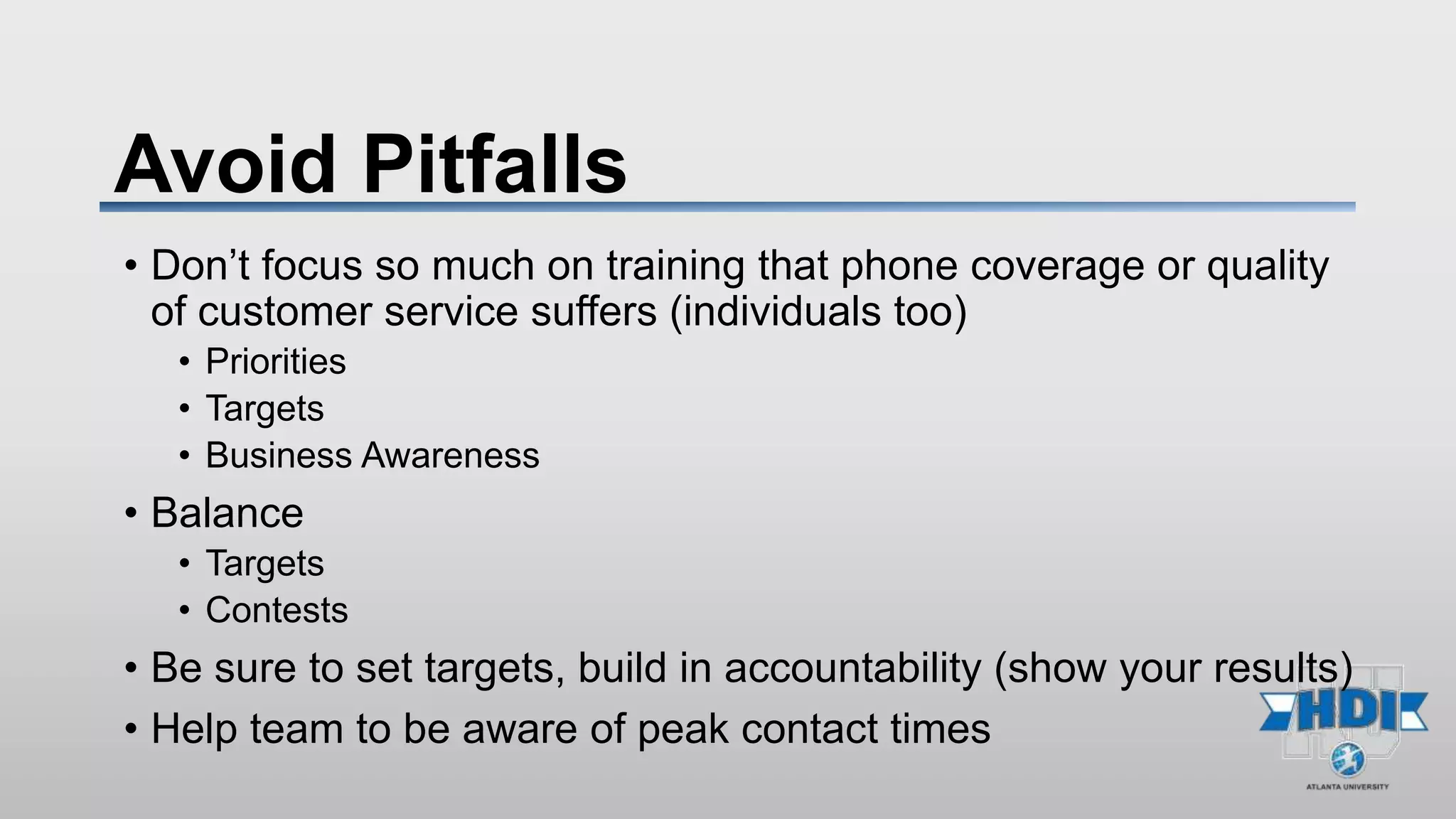 HDIAU Lab A - Building the service desk training plan | PPTX