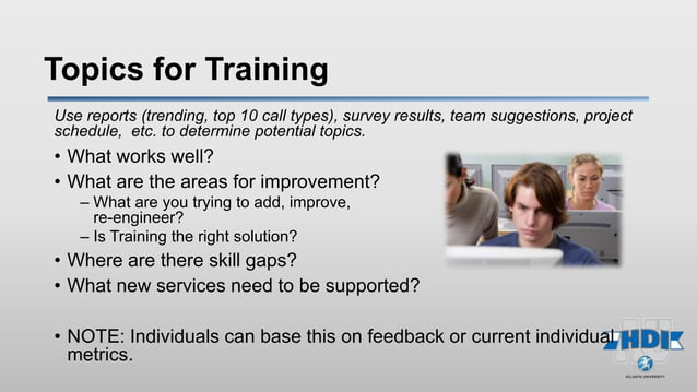 HDIAU Lab A - Building the service desk training plan | PPTX