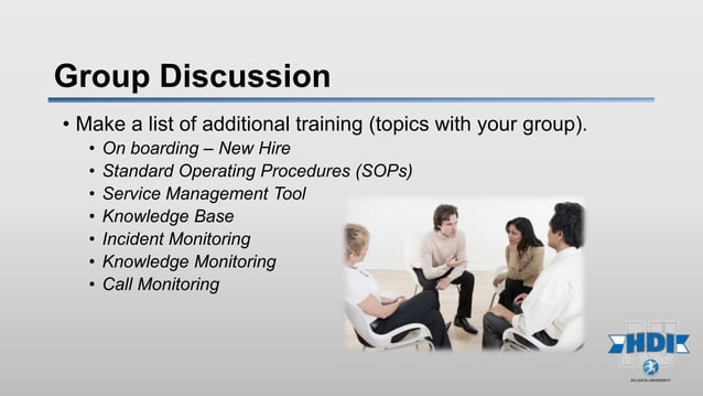 HDIAU Lab A - Building the service desk training plan | PPTX