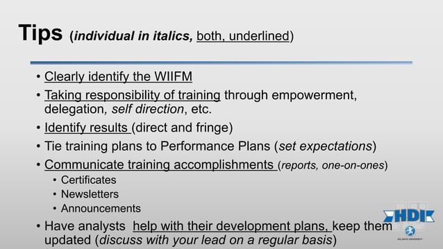 HDIAU Lab A - Building the service desk training plan | PPTX