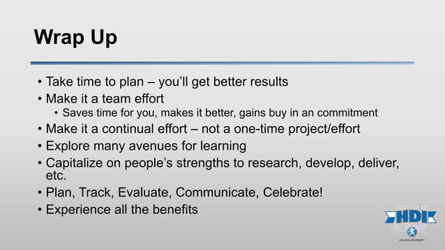 HDIAU Lab A - Building the service desk training plan | PPTX