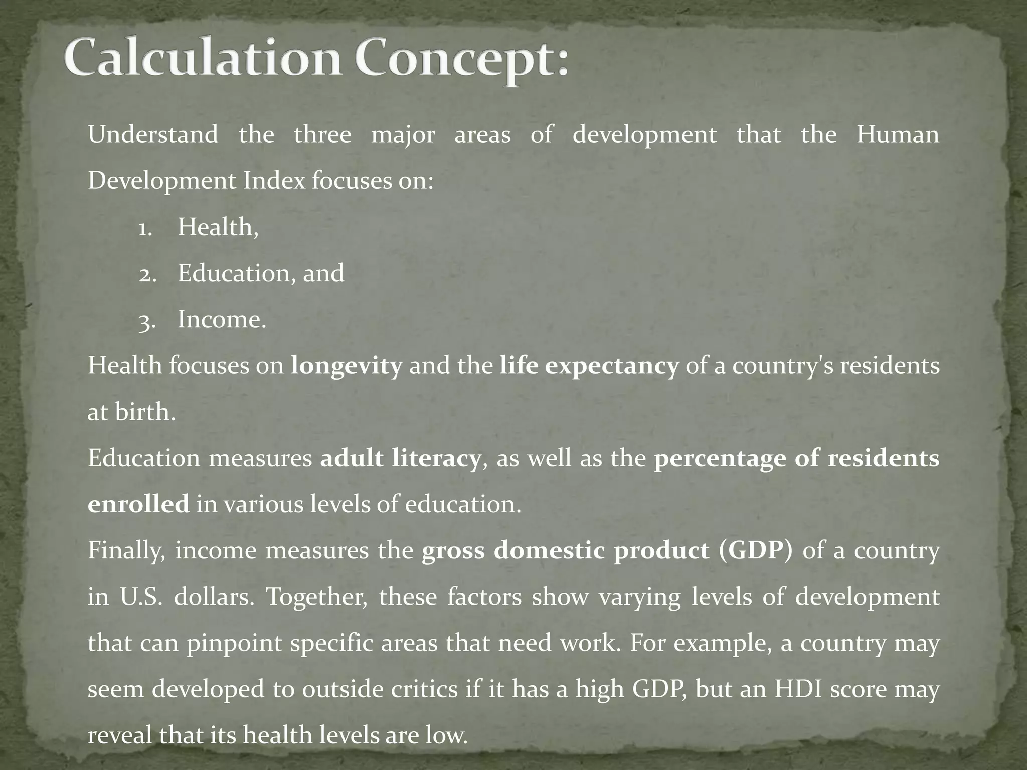 Hdi calculation | PPTX