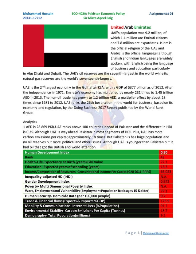 Human Development Index- Pakistan | DOCX | Internet | Computing