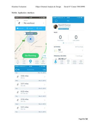 Usability evaluation of the RunKeeper Application | PDF