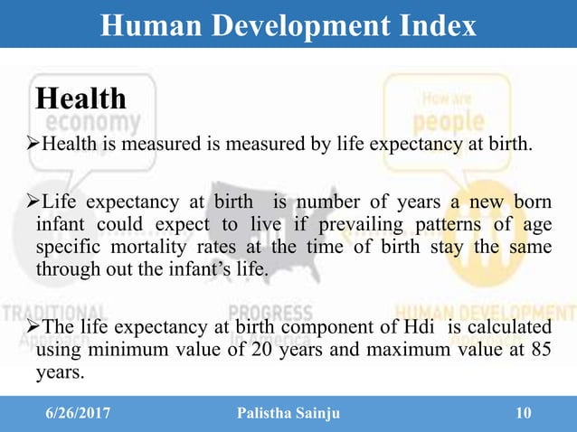 Human Development Index; Components of Human Development Index ...