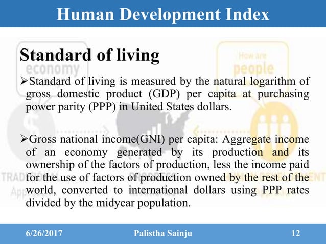 Human Development Index; Components of Human Development Index ...