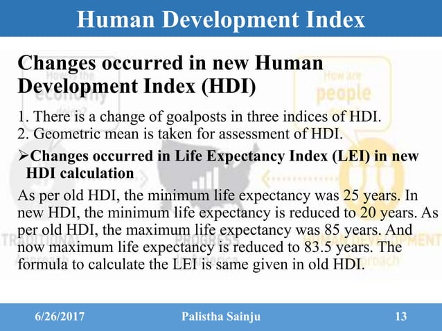 Human Development Index; Components of Human Development Index ...