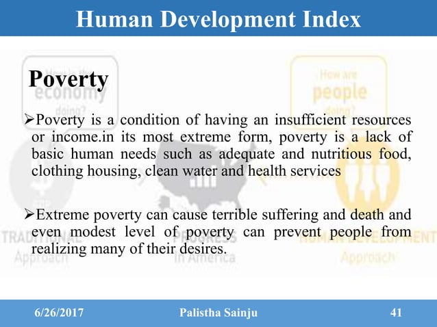 Human Development Index; Components of Human Development Index ...