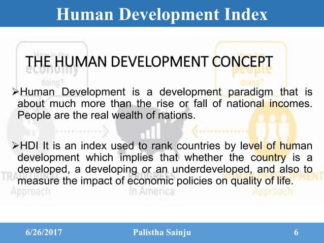 Human Development Index; Components of Human Development Index ...