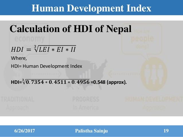 Human Development Index; Components of Human Development Index, Signi…