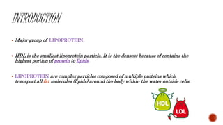 Hdl. high density lipoprotein | PPTX