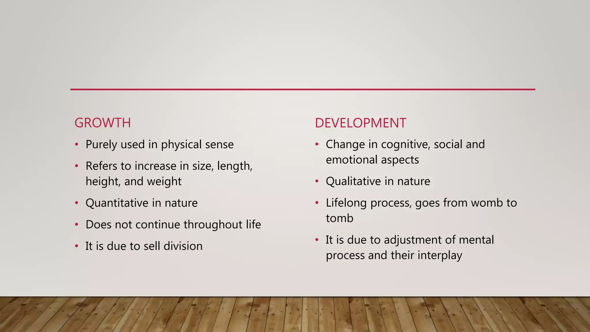 Difference between Growth and Development | PPTX