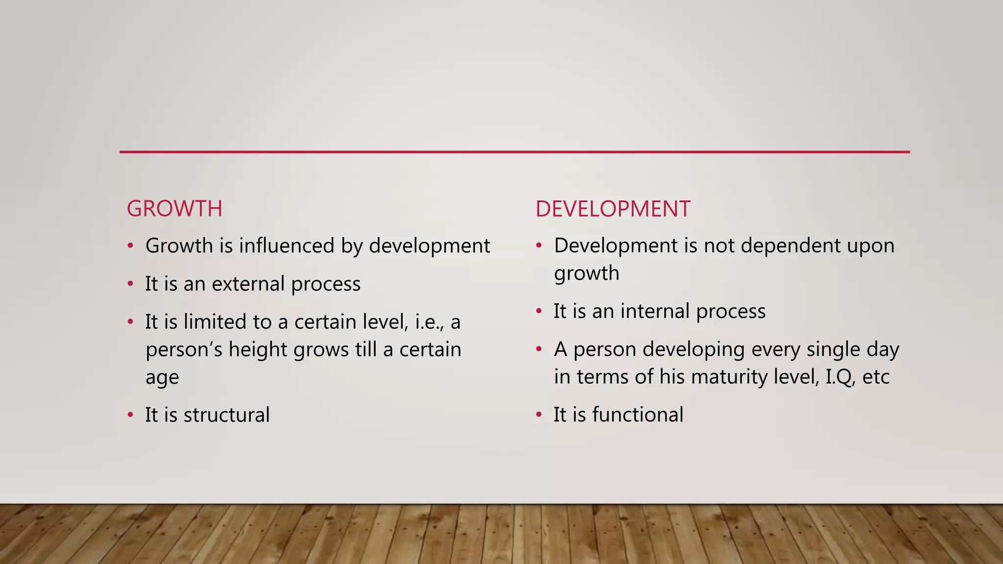 Difference between Growth and Development | PPTX