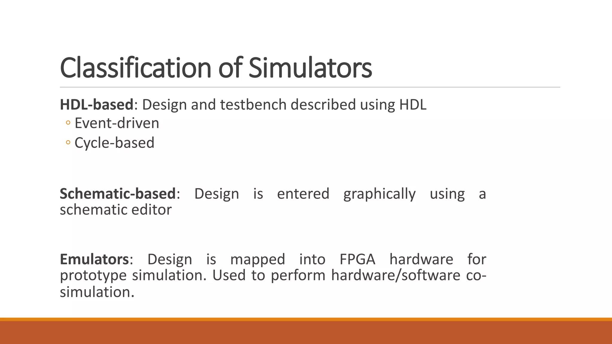 Hdl based simulators | PPT