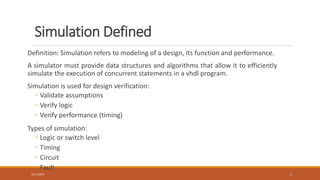 Hdl based simulators | PPT