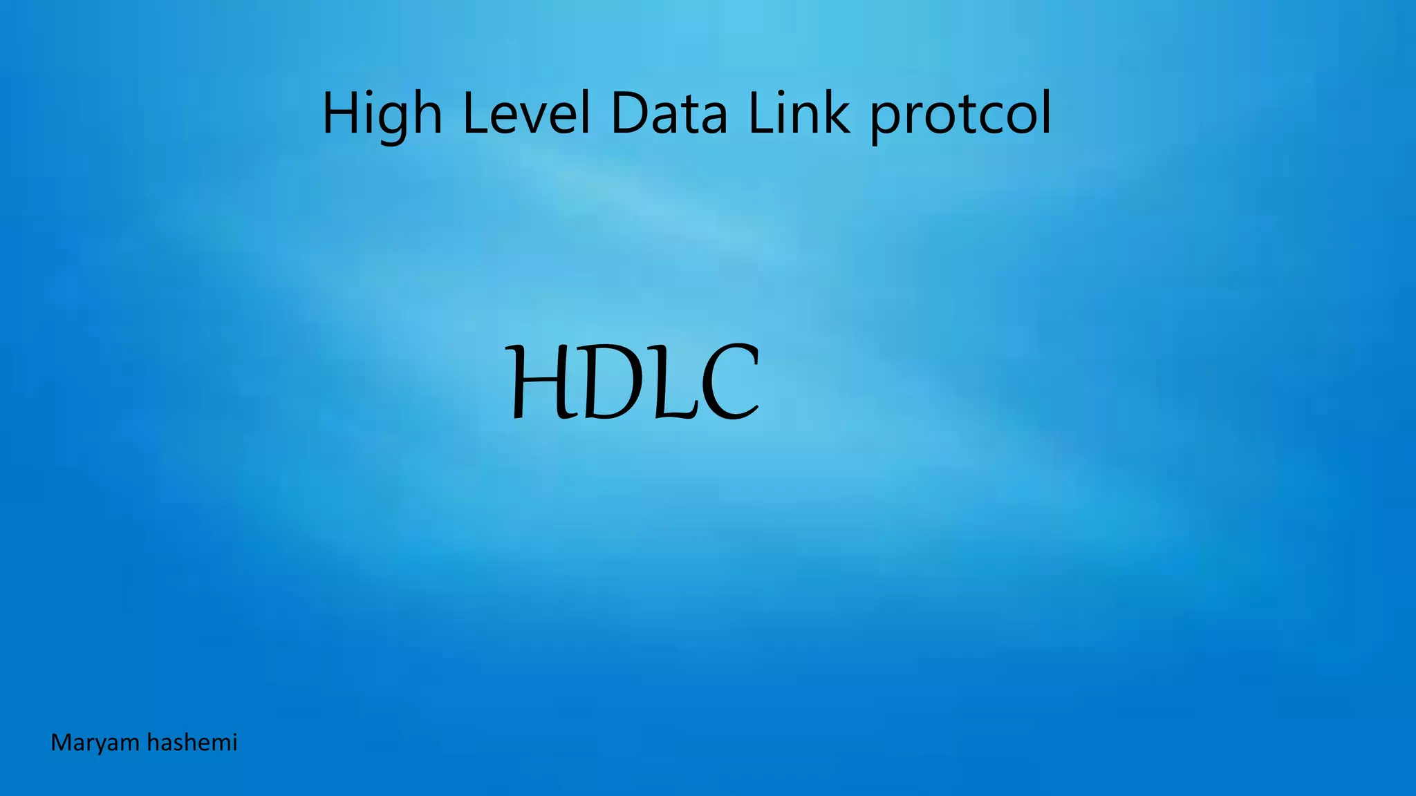 Hdlc | PPT