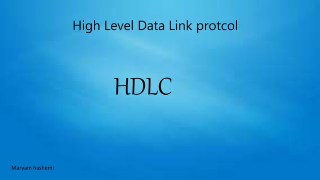 Hdlc | PPT