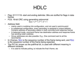 High level data link control and point to point protocol | PPTX