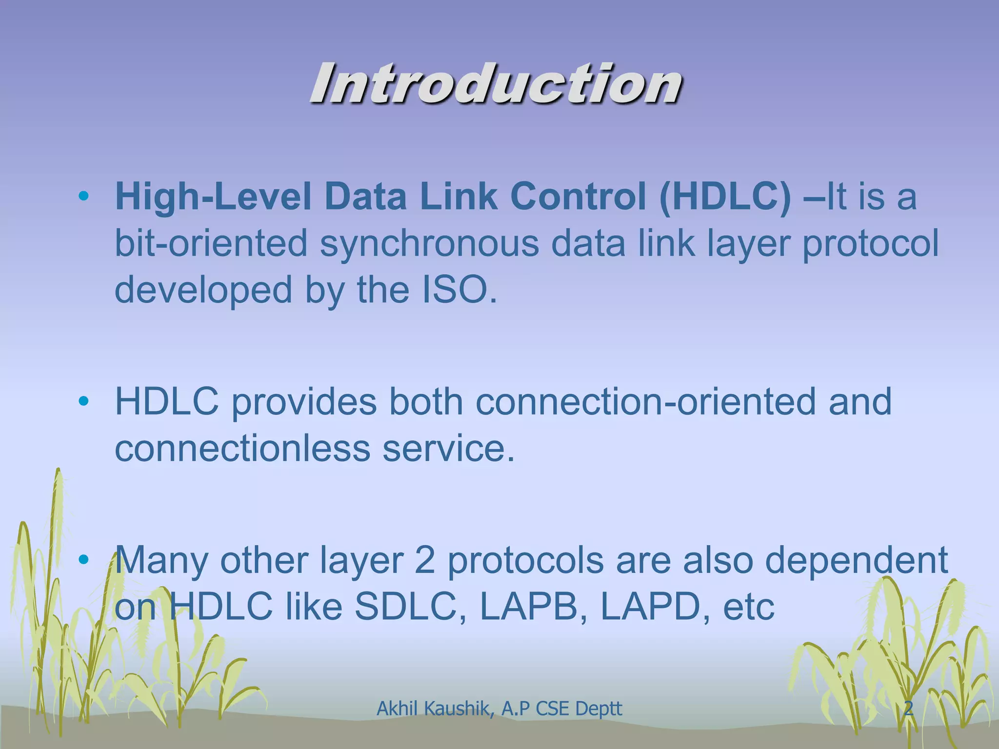 HDLC & basic protocols | PPTX