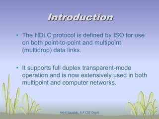 HDLC & basic protocols | PPTX